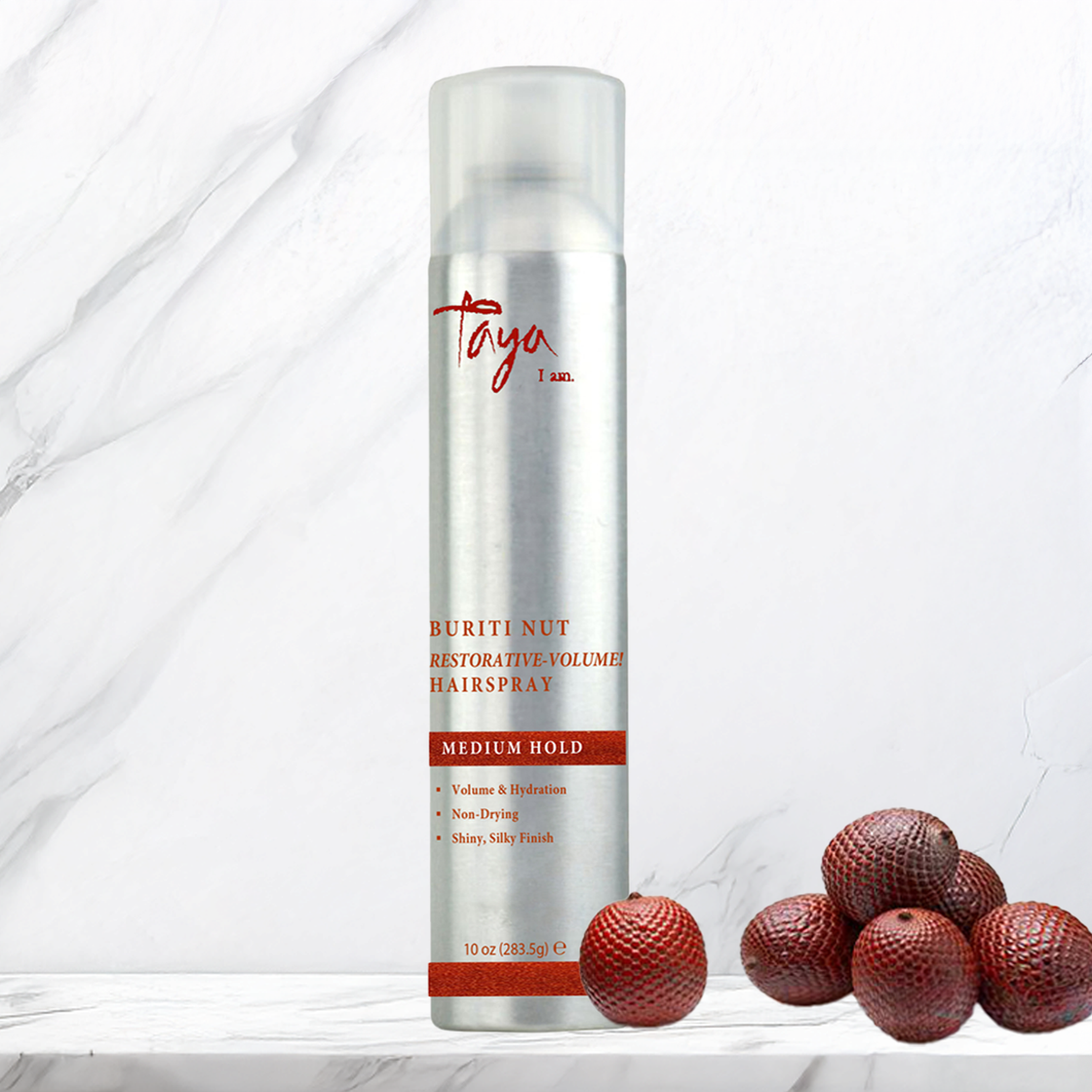 Buriti Nut Restorative Volume Hairspray – Taya Beauty